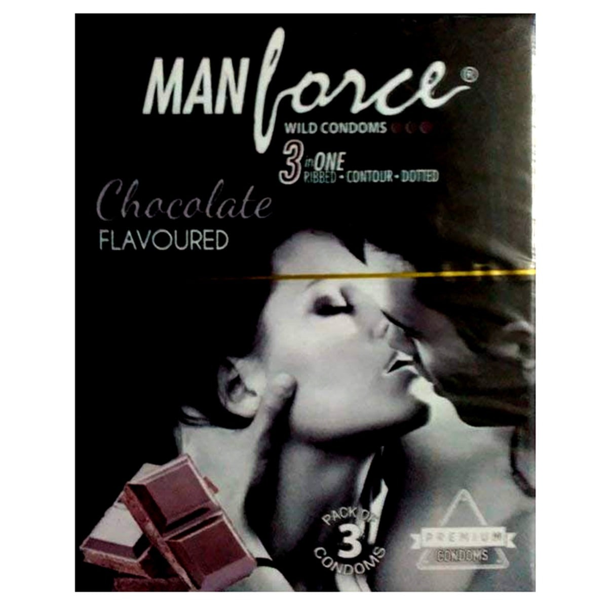 Manforce Chocolate Flavoured Premium Condoms, 3 Count - MagicPills